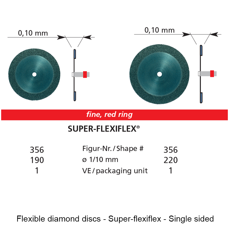 Flexible diamond discs – Super-flexiflex – Single sided – Doha Medical